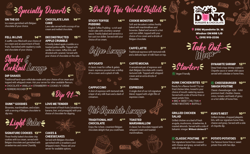 dunk-menu | Marcy Boles Graphic and Web Designer